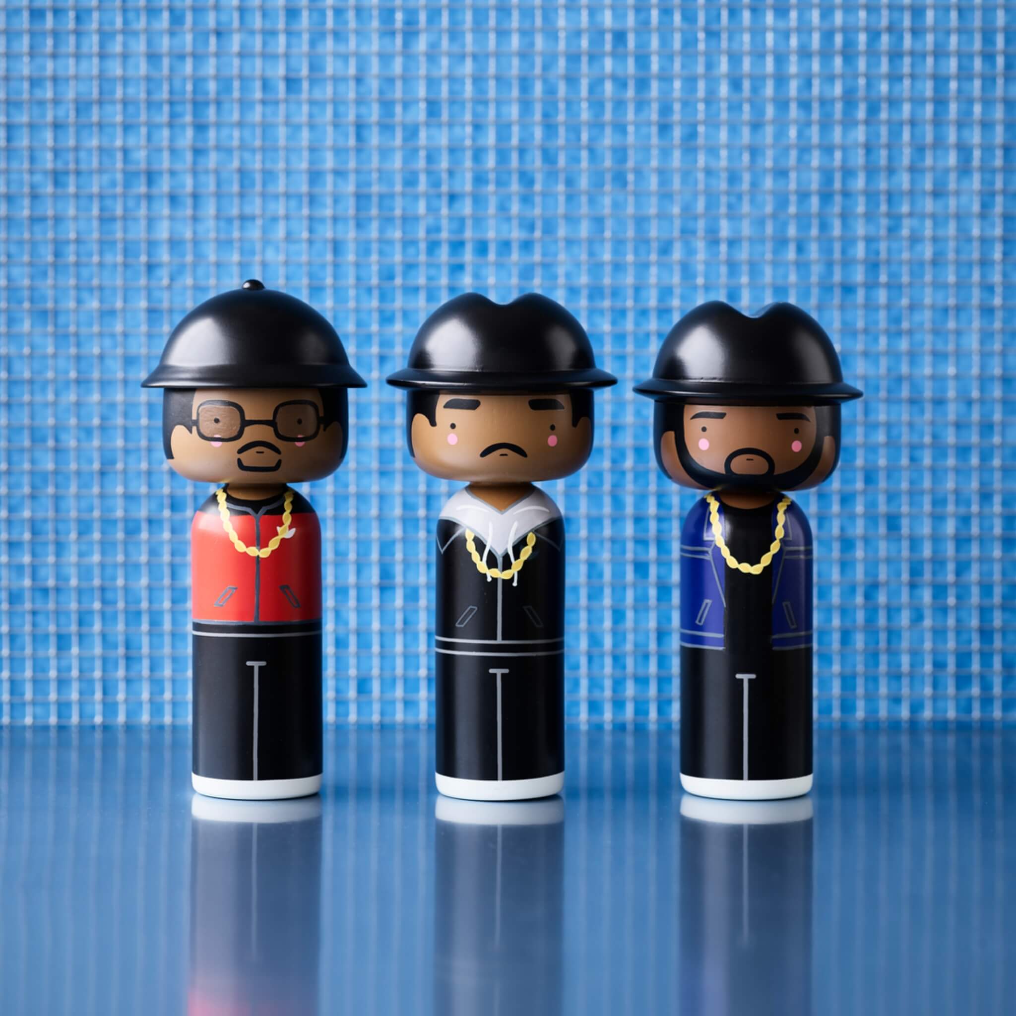 RUN DMC Kokeshi Denmark | Iconic Music Figures – Lucie Kaas