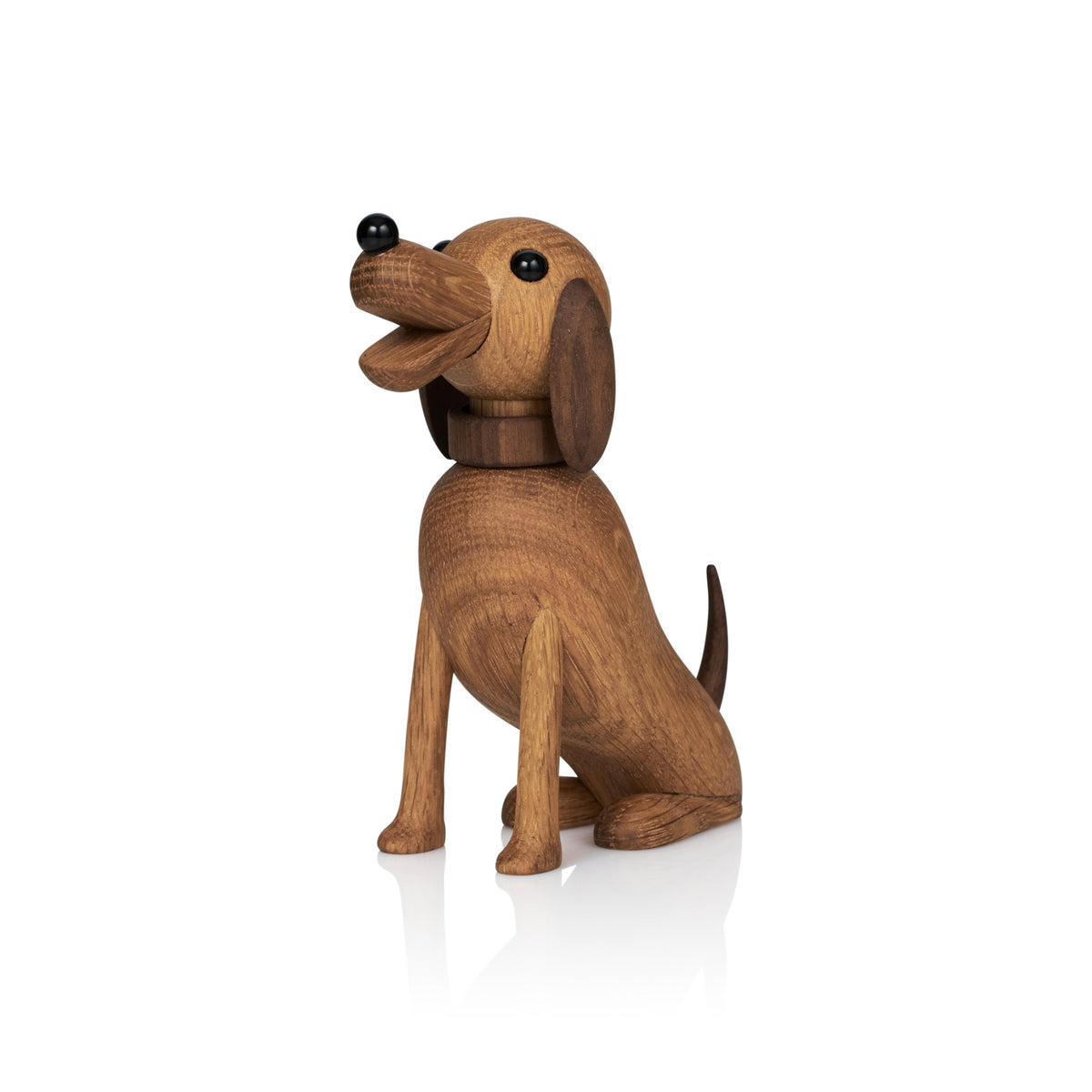 Bella the Dog Figurine | Elegant Oak & Walnut Design – Lucie Kaas