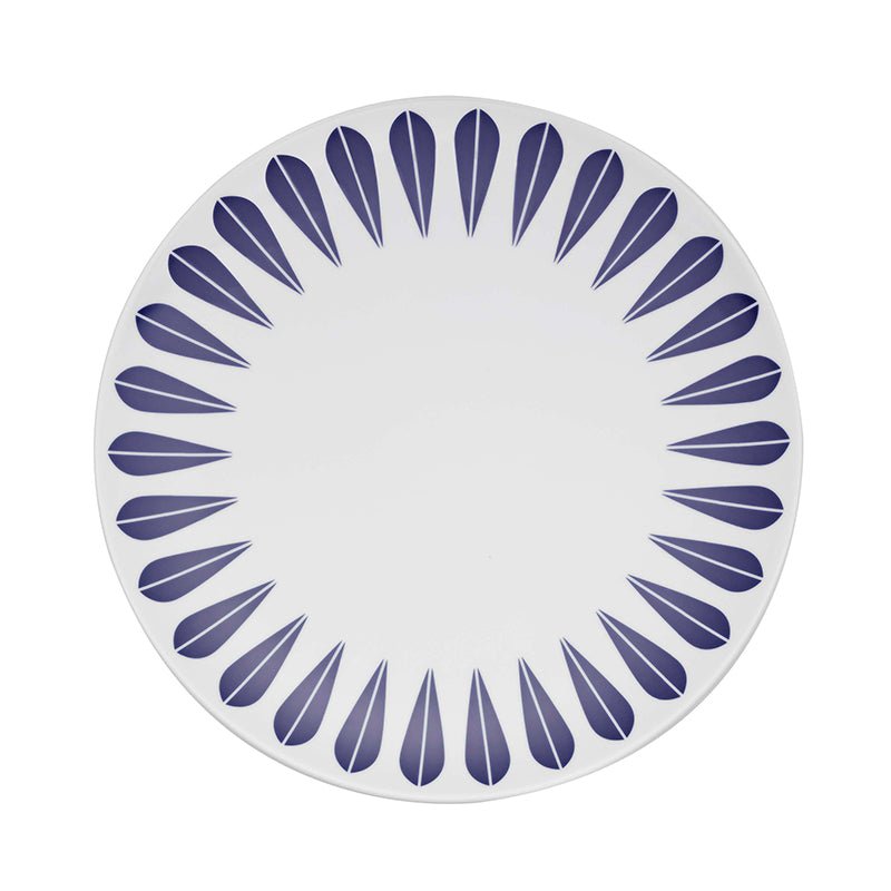 Classic Lotus Plate | Elegant White & Blue – Lucie Kaas